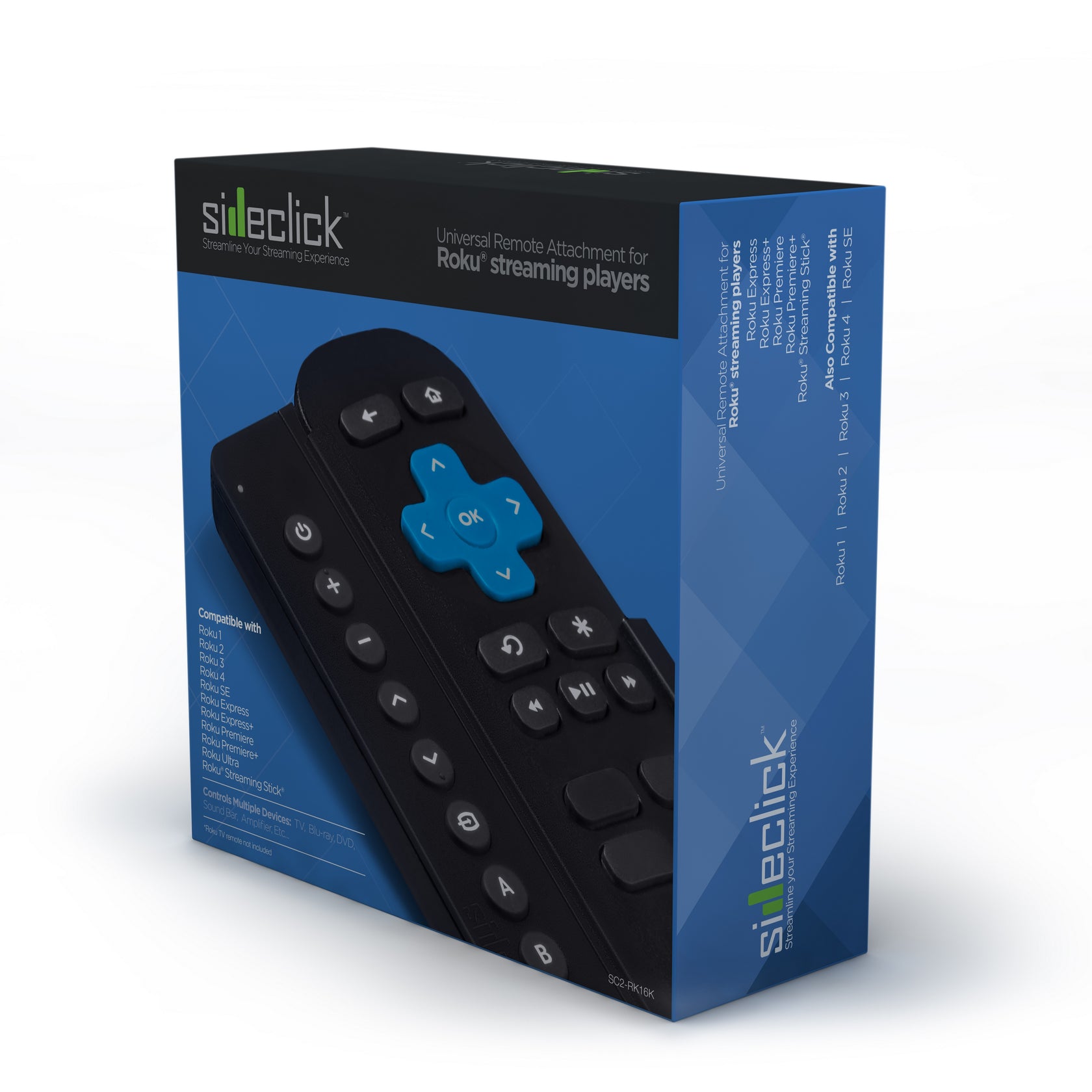 Sideclick Universal Remote Attachment for Roku® Streaming Players (New